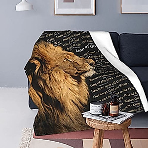 Christian Gifts Bible Verse Throw Blanket Religious Gifts for Women Men Soft Lightweight Flannel Blanket for Use in Bed, Sofa, Living Room and Travel 50"x40"