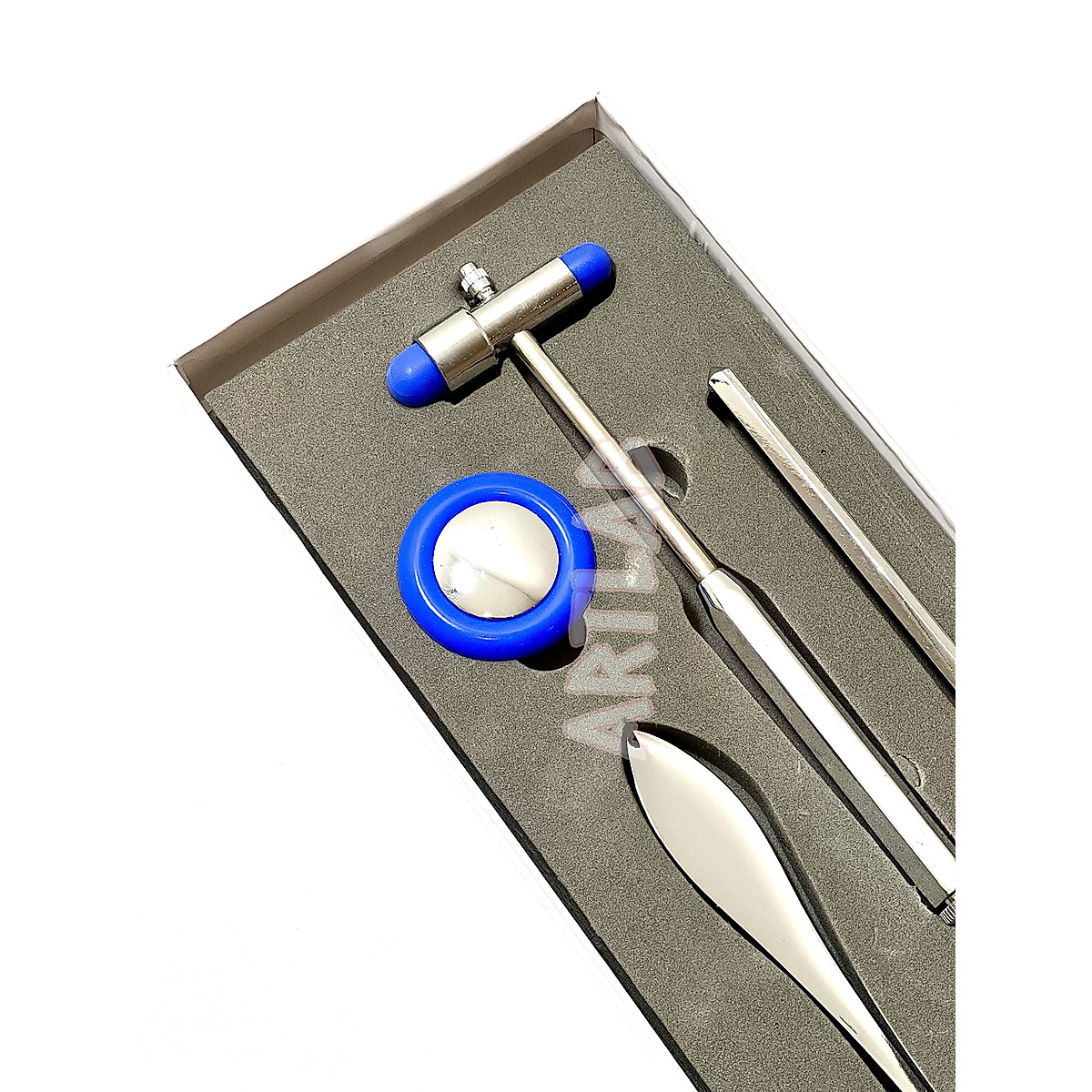 Artlab-Neurological Percussion Set-Reflex Hammer Medical Instrument Set, Includes Pinwheel, Babinski Hammer,Taylor Buck Hammer,Diagnostic Kit for Nurses,EMS,Medical Students (Set of 4 Blue)