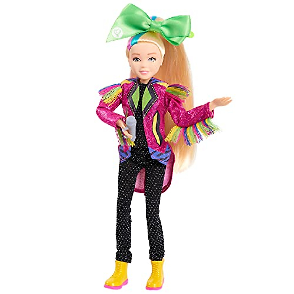 JoJo Siwa 10 Inch Singing Doll, Sings Hit Song Titled "Non-Stop", Pink Jacket with Rainbow Fringe, by Just Play