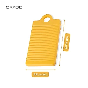 Wash Board for Hand Washing Cloths - Mini Washboard for Laundry Washing Clothes, Antiskid - Plastic Shirts & Socks Washboard for Household, Travel and Camping, 2 Pcs