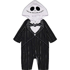 Disney Nightmare Before Christmas Jack Skellington Newborn Baby Boys Zip Up Coverall 0-6 Months