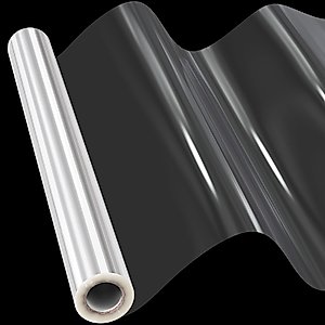 Vanhench Clear Cellophane Wrap, 16" x 100' 3Mil Thick Cellophane Wrap Roll for Gift Basket Treats Goodie Bouquet Flower Wrapping, Clear Plastic Wrap for Gifts Table Covering Packing Supplies