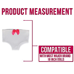 PZAS Toys 18 Inch Doll Underwear- 10 Pairs of Underwear Compatible with Most Major Brands 18" Dolls