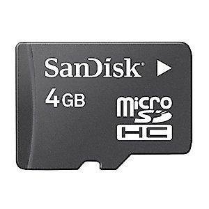 Sandisk 4GB MicroSDHC Memory Card with SD Adapter
