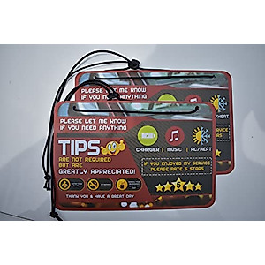 Tips - Five star Accessories rider-share sign for Driver |sign Rideshare 5 stars tips taxi sign driver Rating Appreciated Ride-share Driver Signs- Large 9x6 (Pack of 2)