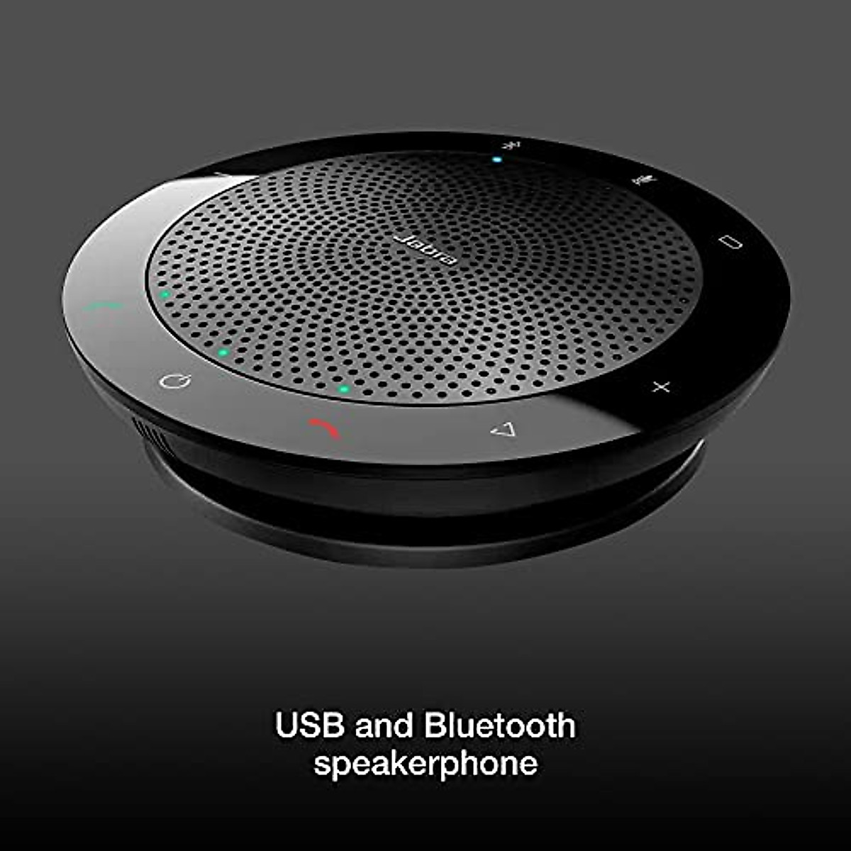 Jabra Speak 510+ MS Bluetooth Speakerphone - PC, MAC, Tablet, Smartphone Compatible, Teams Version 7510-309 - with Bluetooth dongle and Microfiber Cloth