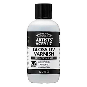 Winsor & Newton Professional Acrylic Medium, Gloss UV Varnish, 225ml (7.6-oz)