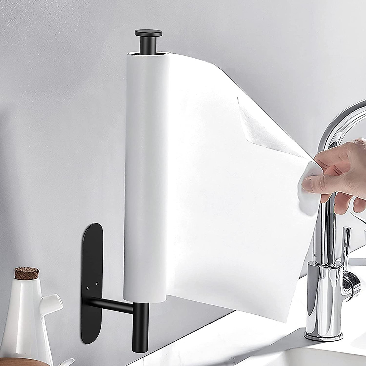 Paper Towel Holder Under-Cabinet and Wall-Mount - Both Available in Self Adhesive and Screws Paper Towel Holder for Kitchen, SUS304 Stainless Steel