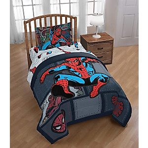 Marvel Spiderman 'Jump Kick' 3 Piece Twin Sheet Set