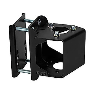 Camco Trailer Tongue Jack Bolt-On Relocation Kit | Allows for Easy Trailer Relocation | Provides Ample Tailgate Clearance Without Obstruction | for 3-Bolt & A-Frame Style Tongue Jacks (50015), Black