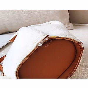 QZUnique Rabbit Shape Handbag Women's Lovely Plush Toy Crossbody Bag Rope Strap Shoulder Bag
