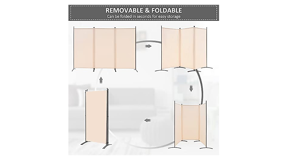 Spurgehom Room Divider,3 Panel Folding Partition Privacy Screens ...