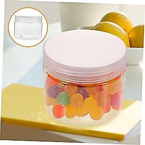 Cabilock 10pcs Box Transparent Storage Tank Cylinder Food Cup Container with Lid Pickle Jar Organizer Case Pet Food Candy Jar Kitchen Powder Container Snack Jar Cosmetic The Pet