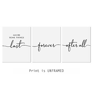 Maybe Some Things Last Forever After All, Master Bedroom Sign, Bedroom Wall Art, Master Bedroom Decor, Above Bed Art, Rustic Farmhouse Sign, Gift For Wedding, UNFRAMED 11x14inch