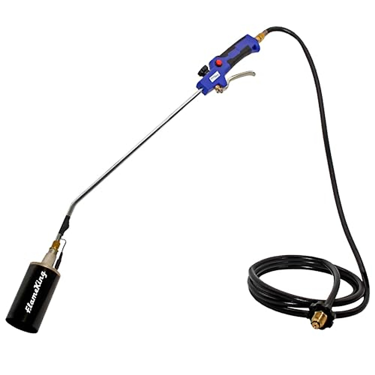 Flame King Propane Torch Kit Heavy Duty Weed Burner, 340,000 BTU with Battery Operated Igniter (Self Igniting), with 6 ft Hose Regulator Assembly
