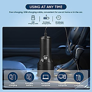Avzaut Cordless Handheld Car Vacuum Cleaner, 10000pa Mini Car Vacuum Cordless Rechargeable, Small Wireless Hand Vacuum Cleaner, Portable Dust Buster with Rotatable Handle for Car Keyboard Home Office