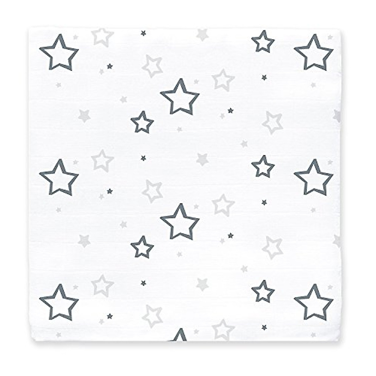 Amazing Baby Muslin Swaddle Blanket, Premium Cotton, Stars, Sterling