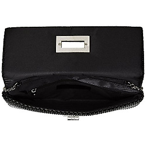Jessica McClintock womens Trina Mesh Clutch evening handbags, Black, One Size US