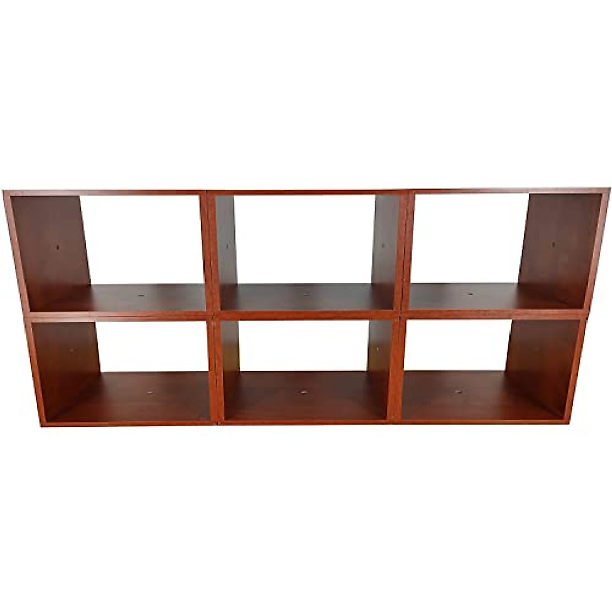 FixtureDisplays® Cubby Hole Storage Bin Modular Wood Blocks with Fabric Bins 6/Set Product Weight 38 Lbs Great for Preschools Day Care Home Bookshelf 11364-NEW-NPF