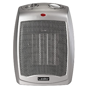 Lasko Ceramic Adjustable Thermostat Space Heaters, Non-Oscillating, 754200 Silver