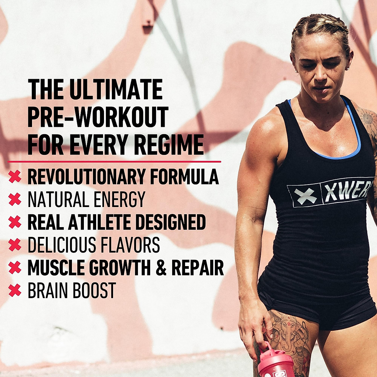 Xwerks Ignite Watermelon Pre Workout Powder - Best Natural Keto Pre-Workout for Women and Men with Explosive Energy - Gluten Free Preworkout Blend for Endurance Stamina - 150 mg Caffeine 30 Servings