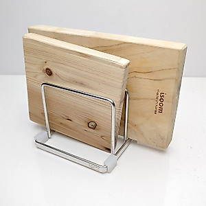 LENITH Cutting Board Rack Chopping Board Organizer Stand Holder Kitchen Countertop Pots Pan Lids Rack Organizer (Small_Cream Color)