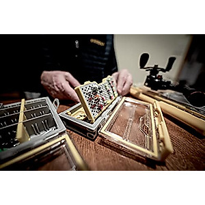 Plano Edge Micro Fly Storage Box, Gray and Yellow, Waterproof and Rust-Resistant Customizable Fishing Tackle Organization