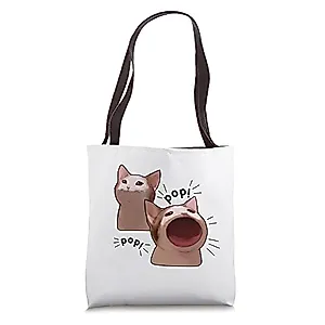 Funny Pop Cat Meme Tote Bag