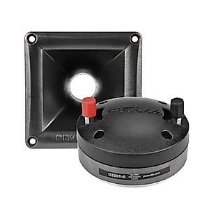 PRV AUDIO 1" Screw On Horn Driver WG230Ti 60 Watts Program Power, 8 Ohms, 105dB, 30 Watts RMS Titanium Diaphragm Compression Driver and Horn Combo
