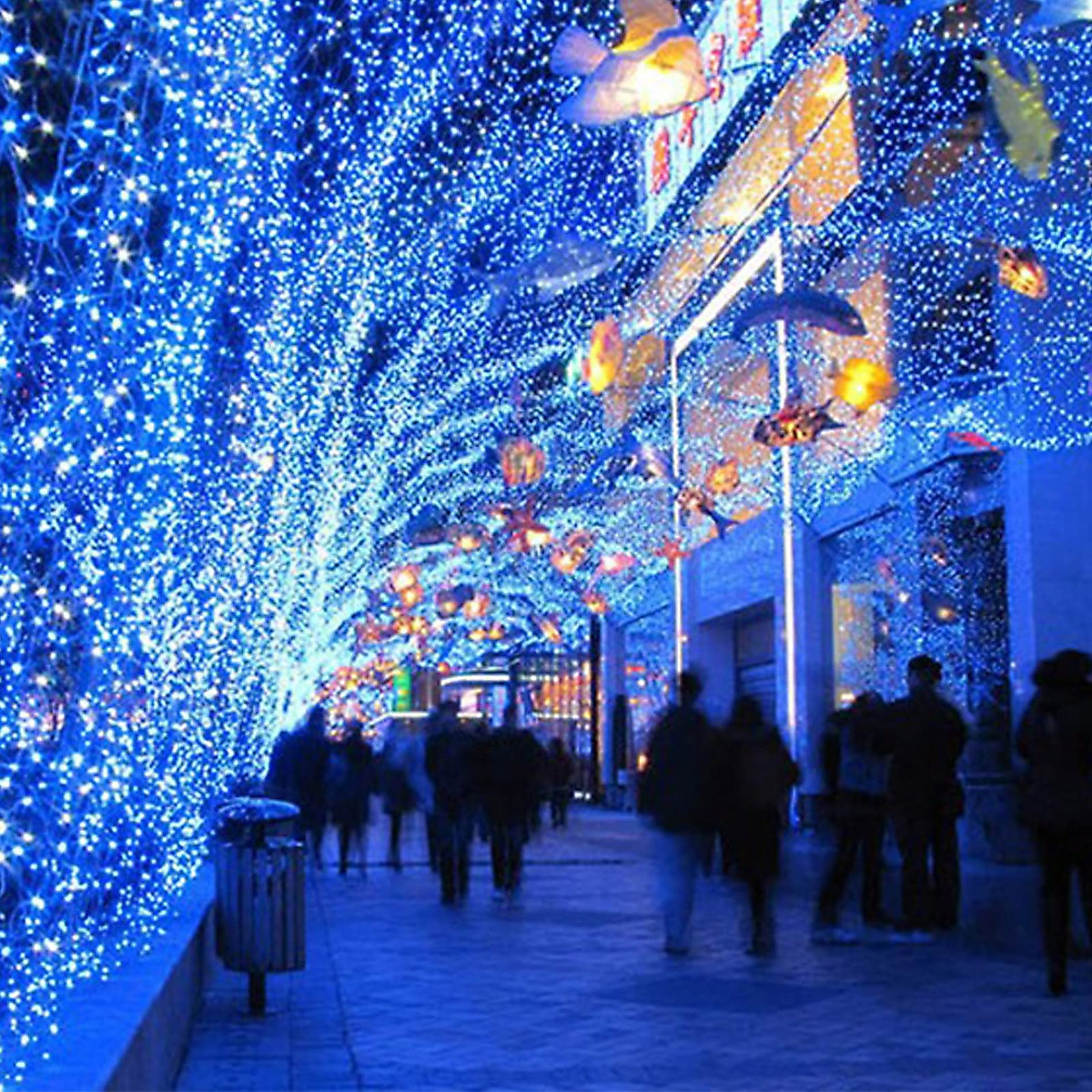 CREAMOON Christmas Net Lights Outdoor Rainproof Net Light with 8 Lighting Modes Hanging String Mesh Lights for Christmas Trees, Wedding, Garden, Party Outdoor Decorations(US Plug)