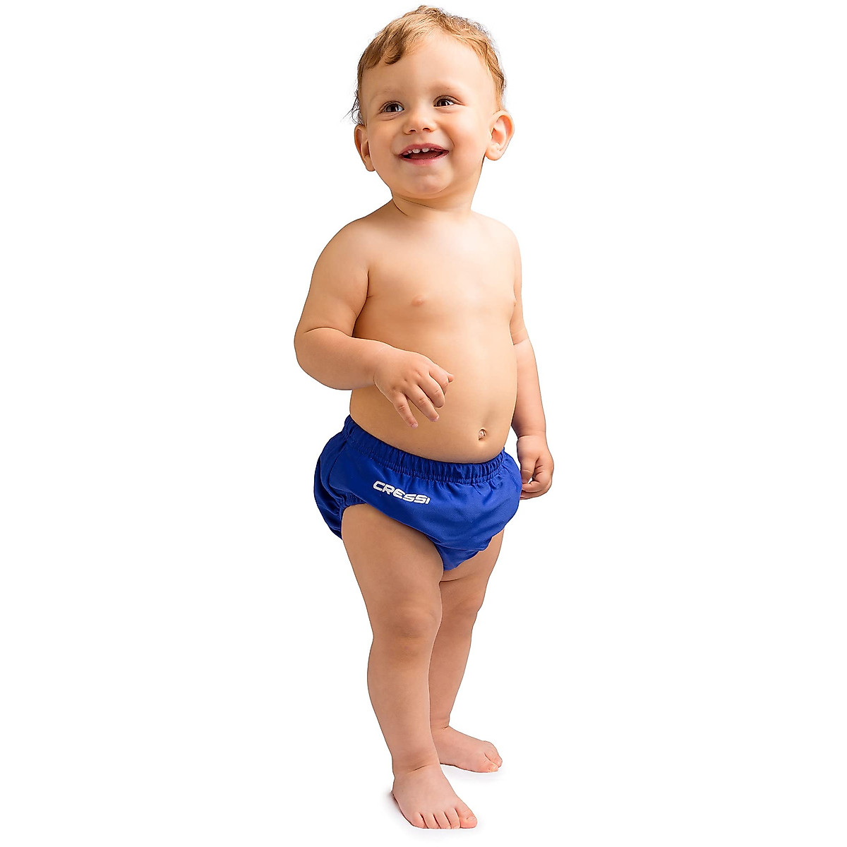 Cressi Baby Infant Soft Reusable Swim Diaper, Blue, Medium (9/12 Months)