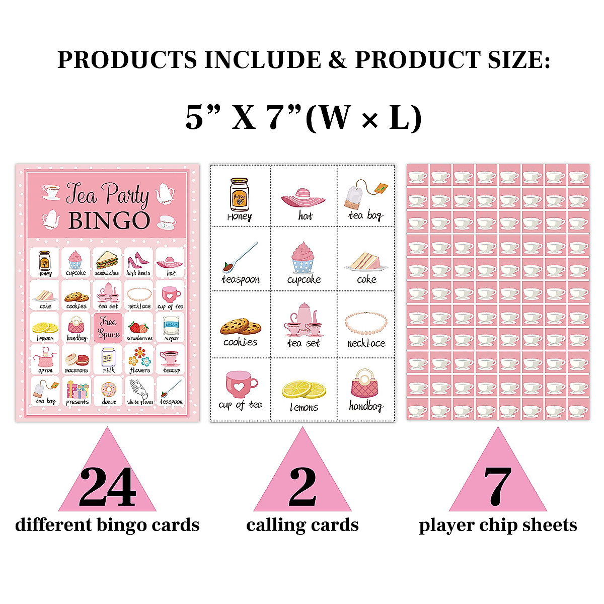 Zodvery Tea Party Bingo Cards, Tea Party Activities Bingo Game, School Party, Birthday, Bridal Shower, Garden Tea Party, Family Activities Party, Group Activity - 24 Players/08chahui