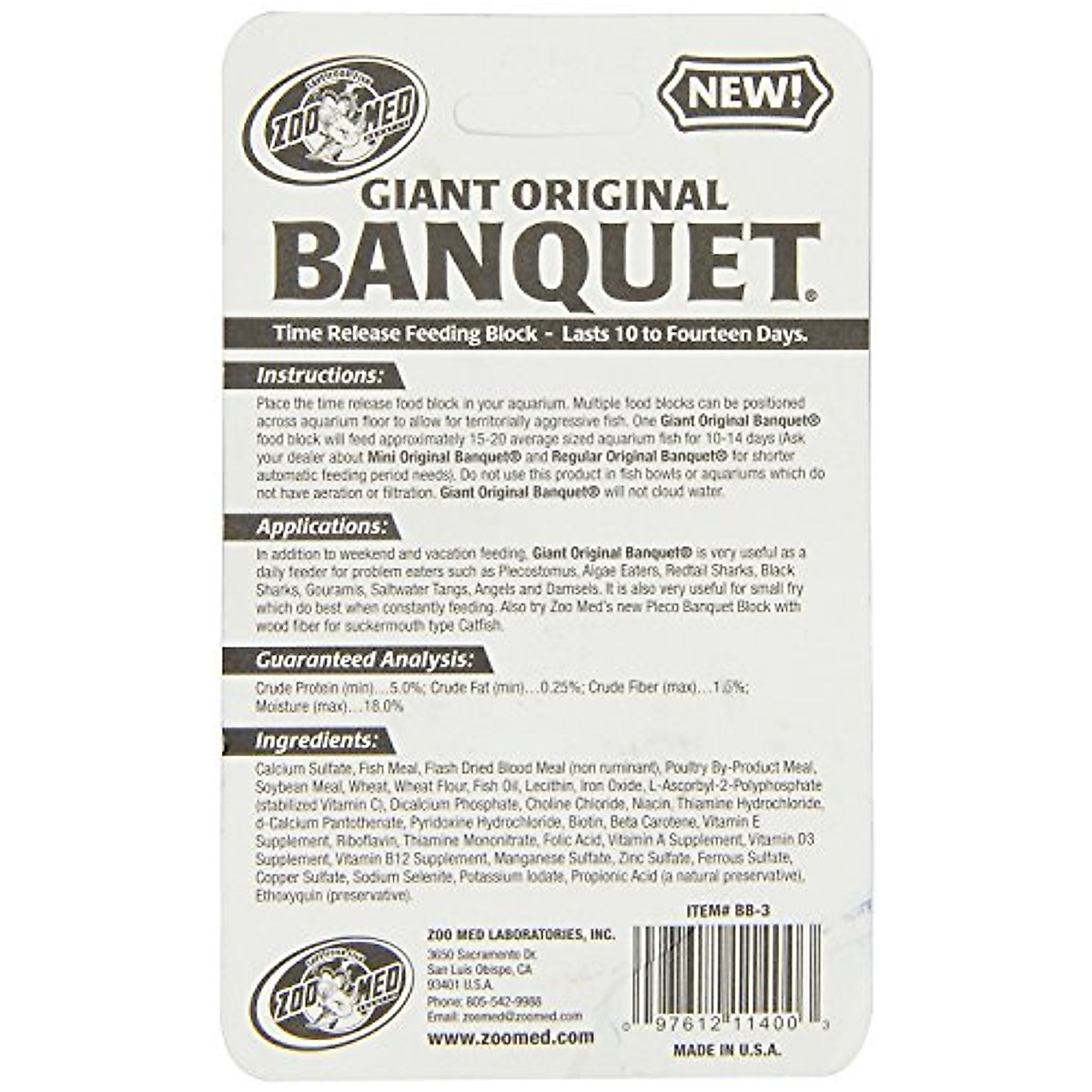 Zoo Med Laboratories AZMBB3 Giant Banquet Block Feeder, 2-Count
