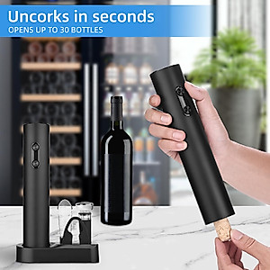 Wine Opener Electric Wine Opener Set Wine Bottle Opener Set Battery Wine Electric Opener with Foil Cutter Vacuum Preservation Stoppers Wine Dispenser