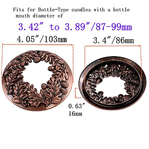 Tsnamay Lid Jar Candle Topper,Bronze Sacred Fruit Metal Candle Toppers to Burn Evenly Home Decor Accessories Candles Shades Sleeves Cover Top Lid