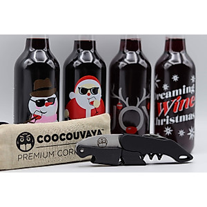 Coocouvaya Wise Products Premium Professional Corkscrew Wine Bottle Opener Black Edition for Wine Lovers, Sommeliers, Waiters and Bartenders Eco friendly pouch and packaging.(1 PACK)