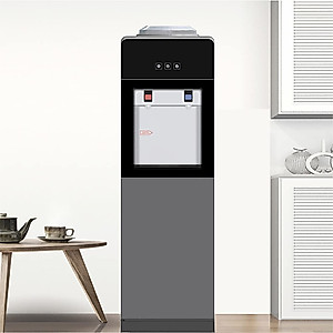 Top Loading Water Cooler Water Dispenser - Stainless Steel Hot & Cold Water Cooler Dispenser, Compressor Cooling, 3 & 5 Gallon Water Dispenser for Home Office School Kitchen, Gray