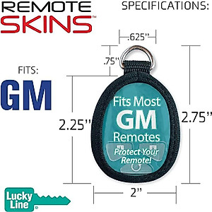 Lucky Line Flexible Remote Skin, GM Models, 1 Pack (48901) , Black