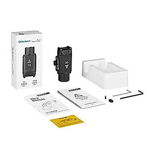 OLIGHT PL-3 Valkyrie Tactical Flashlight, LED Compact Rail-Mounted Light with Rail Locating Keys for 1913 Picatinny, GL Style, Black