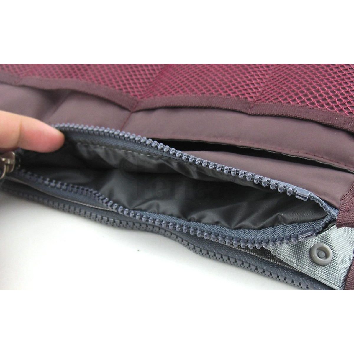 Periea Chelsy Purse Organizer Insert with Handles & 13 Pockets - 3 Sizes (Burgundy, Medium)