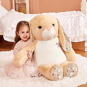 IKASA Giant Rabbit Stuffed Animal Plush Toy, 30" Large Cute Jumbo Bunny Toys for Kids Girls Boys Girlfriend