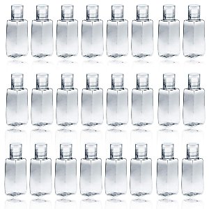 BIGNC 30 Pack Portable Travel Bottle, Empty Clear Travel Refillable Flip-Top Bottles for Travel Outdoor Camping Business, 1Ounce
