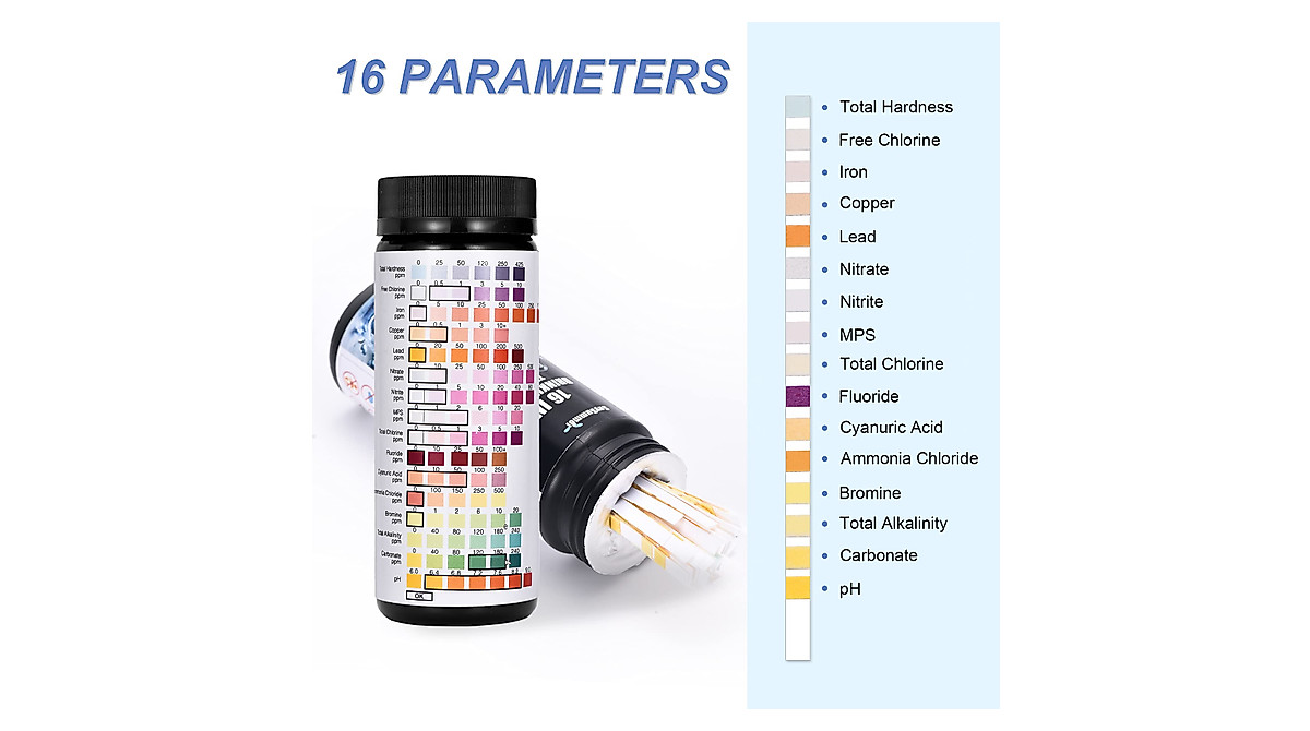 16 in 1 Tap Water Testing Kits for Drinking Water, 100ct Well Drinking ...