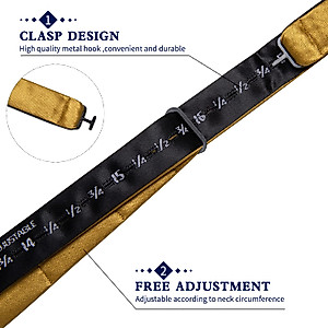 DiBanGu Self Tied Bow Tie for Men Gold Bowtie for Tuxedo Bussiness Satin Bow tie Lapel Pin Pocket Square Cufflinks Set