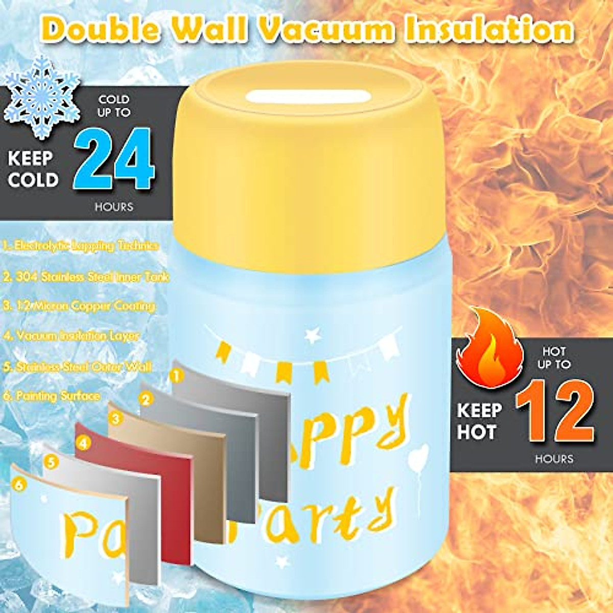 SSAWcasa Thermos for Hot Food, 27oz Soup Thermos for Adults, Wide Mouth Stainless Steel Food Thermos Jar, Insulated Lunch Container with Spoon, Leak Proof Thermal Bento Box Flask Meal Carrier