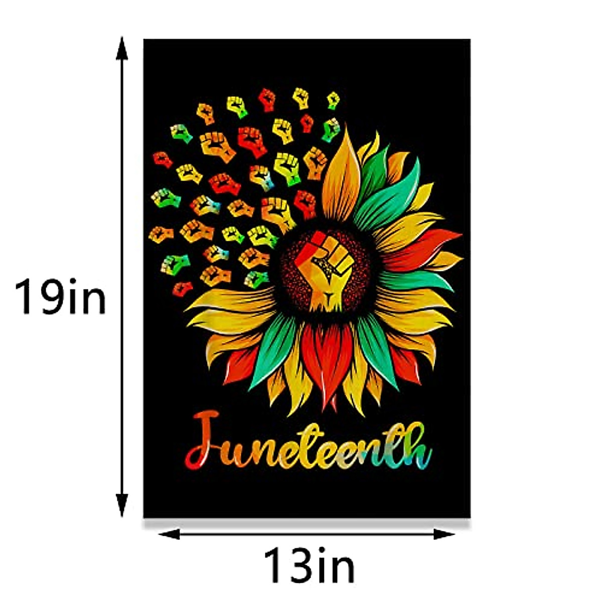 Rainlemon Juneteenth Garden Flag June 19 1865 African American Emancipation Black Freedom Celebration Yard Outdoor Decoration Sign
