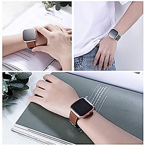 Maledan Compatible with Fitbit Versa 2 Screen Protector Case, 3 Pack Clear Ultra Thin Full Protective Case Cover Scratch Resistant Shock Absorbing for Versa 2 Smartwatch Bands Accessories