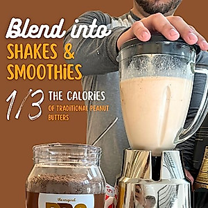 PB2 Powdered Chocolate Peanut Butter with Cocoa - 4g of Protein, 90% Less Fat, Certified Gluten Free, Only 50 Calories per Serving for Shakes, Smoothies, Low-Carb, Keto Diets…