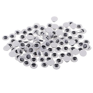 DYNWAVE Wiggle Eye Round Moving Wiggly Wobbly Googly Eyes Kids Favorite Craft Toys, 6mm 200pieces