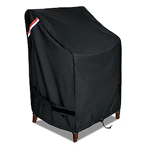 KylinLucky Stackable Patio Chairs Covers Waterproof 28W x 36D x 47H inches 1pack, Outdoor Furniture Covers Heavy Duty for 4-6 Stackable Dining Chairs